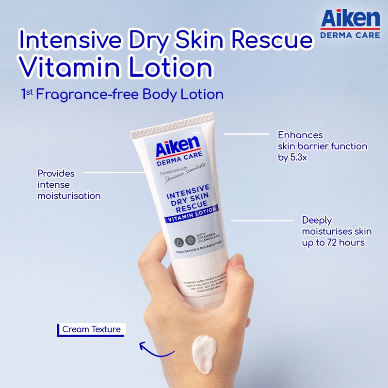Aiken Derma Care Vitamin Gel Lotion 100g Intensive Dry Skin Sensitive ...