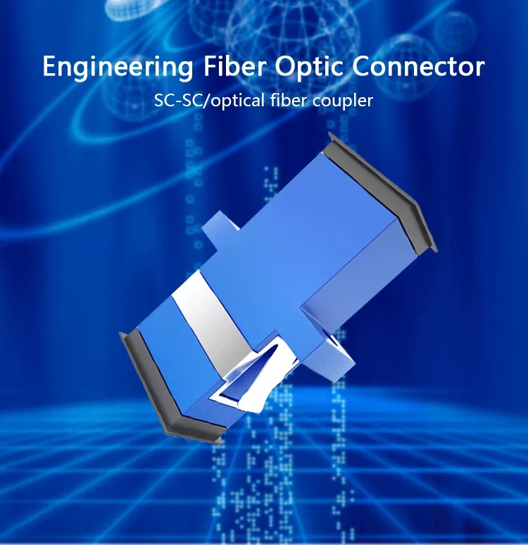 50pcs/lot SC/UPC Adaptor Fiber Optic Adapter Flange Fiber Connector sc ...