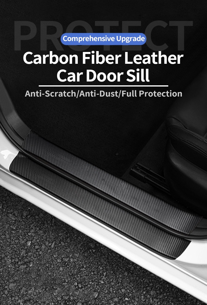 Honda HRV Carbon Fiber Car Door Sticker Protector Auto Threshold Strips ...