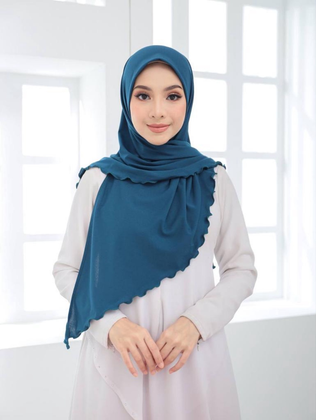 Tudung bawal lazy Layla Ruffle/ Bawal instant/ Bawal malas/ Instant ...