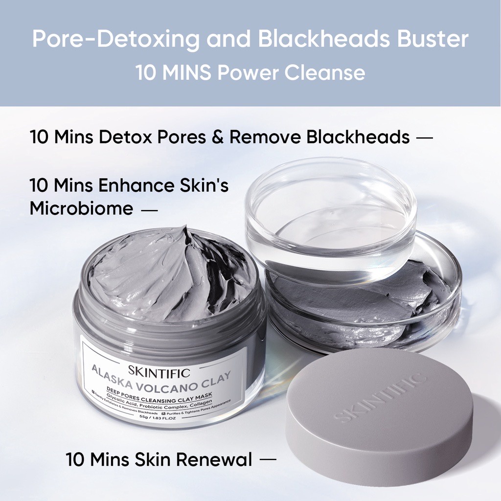SKINTIFIC Alaska Volcano Clay Deep Pores Cleansing Clay Mask 55gr ...
