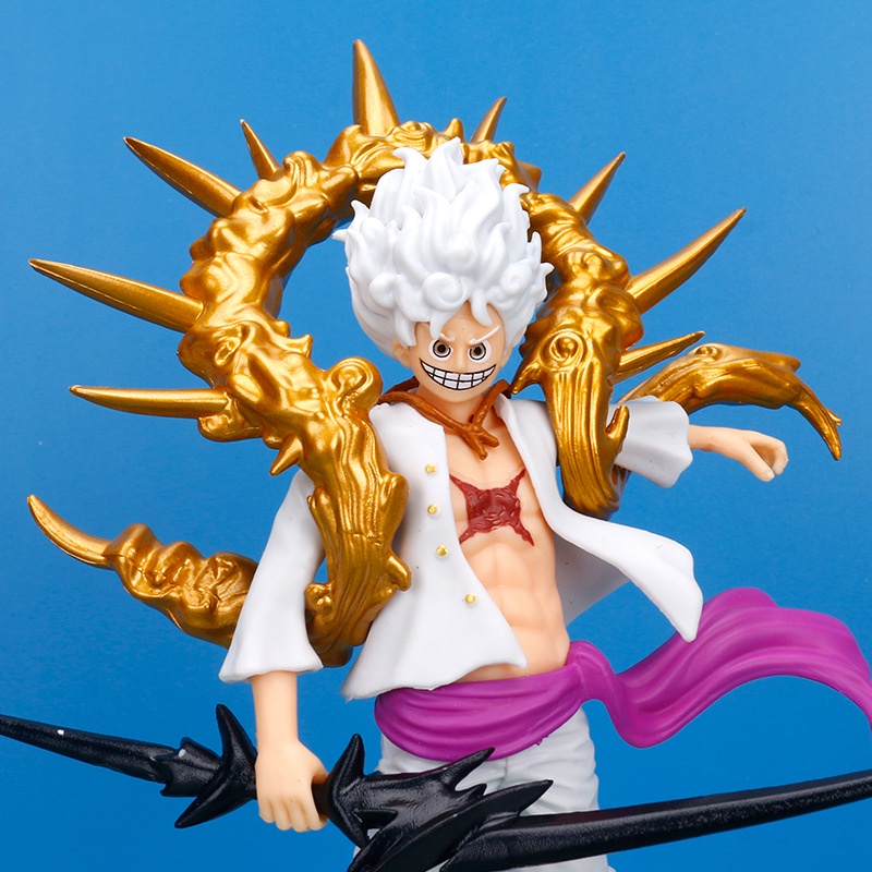 19cm Anime One Piece DXF Monkey D Luffy Sun God Nika Red Hair Shanks ...
