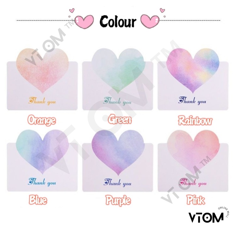 VTOM Love Thank You Card Doorgift Wedding Wish Card Gifts Greeting ...