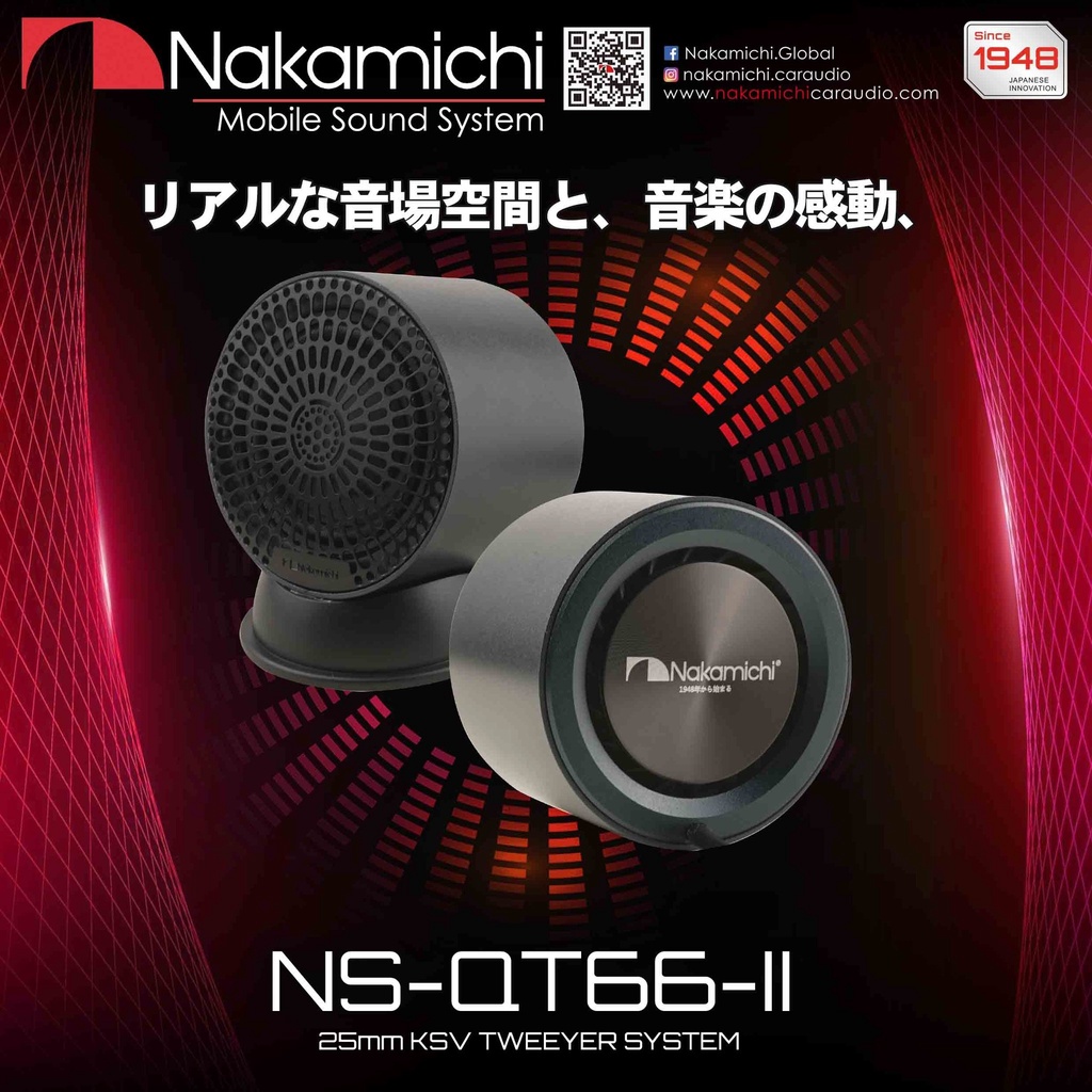Nakamichi NS-QT66-II - 2" Full Range Tweeter Speaker | Tweeter Kereta | Full Range Speaker ...