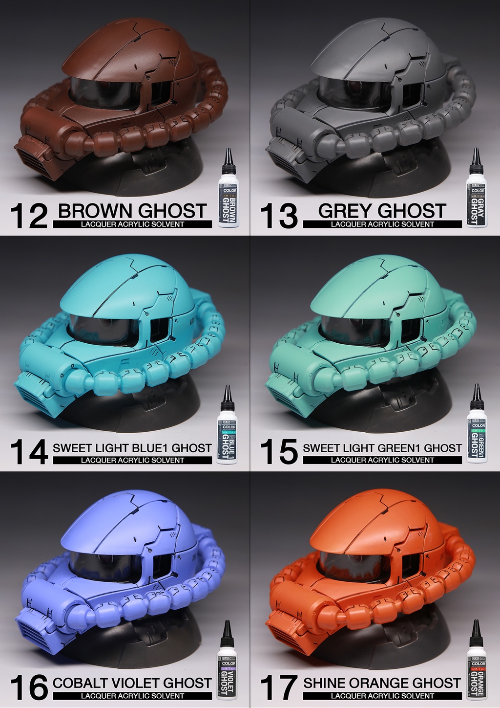 [RADITZ STUDIO] BASIC GHOST GLOSS SERIES Pre-Thinned Paint For Gundam ...