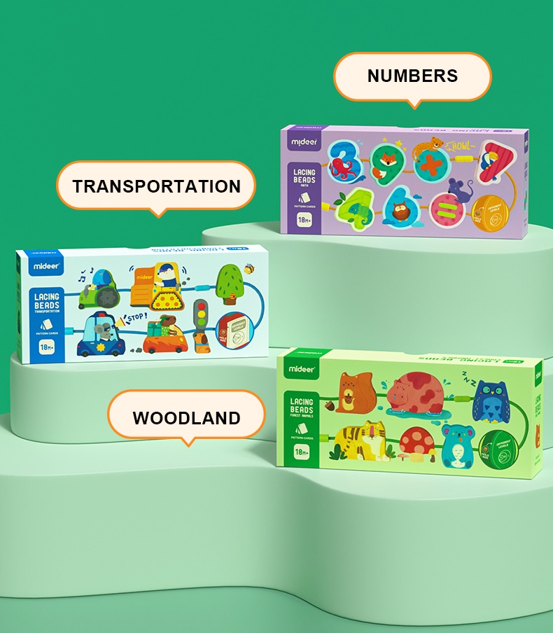 Mideer Colorful Blocks Lacing Beads - 3 Designs Available | Shopee Malaysia