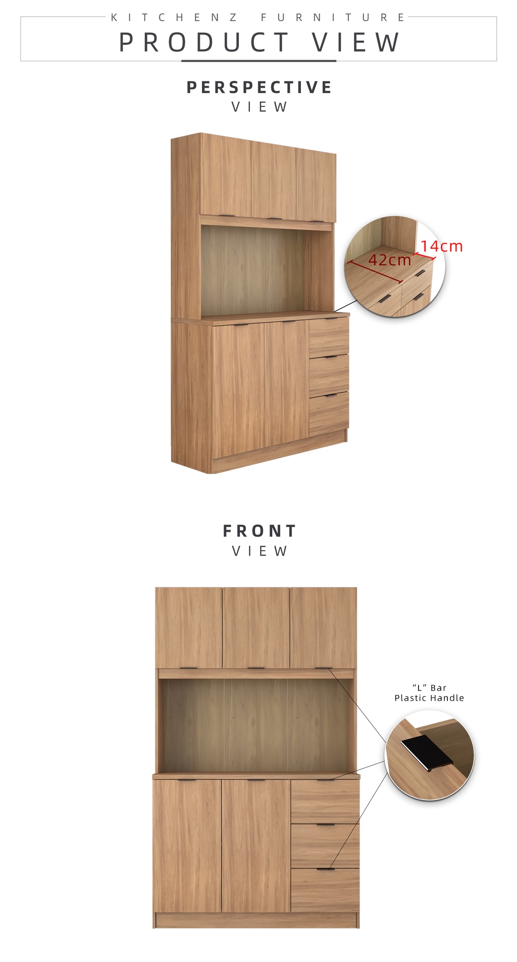 [FREE Shipping] KitchenZ Riley Kitchen Cabinet Tall Unit Kitchen ...