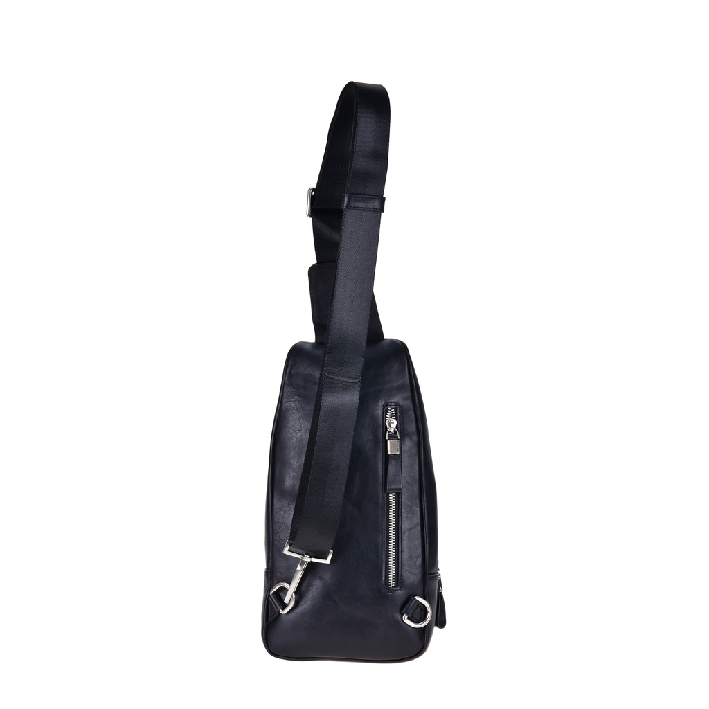 Charles Berkeley ASCOT Genuine Leather Chest Bag Men's Crossbody Waist ...