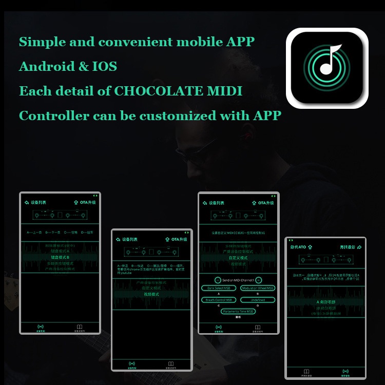 Bluetooth Wireless Midi Controller Chocolate 4 Footswitch Supports Usb Midi Foot Controller