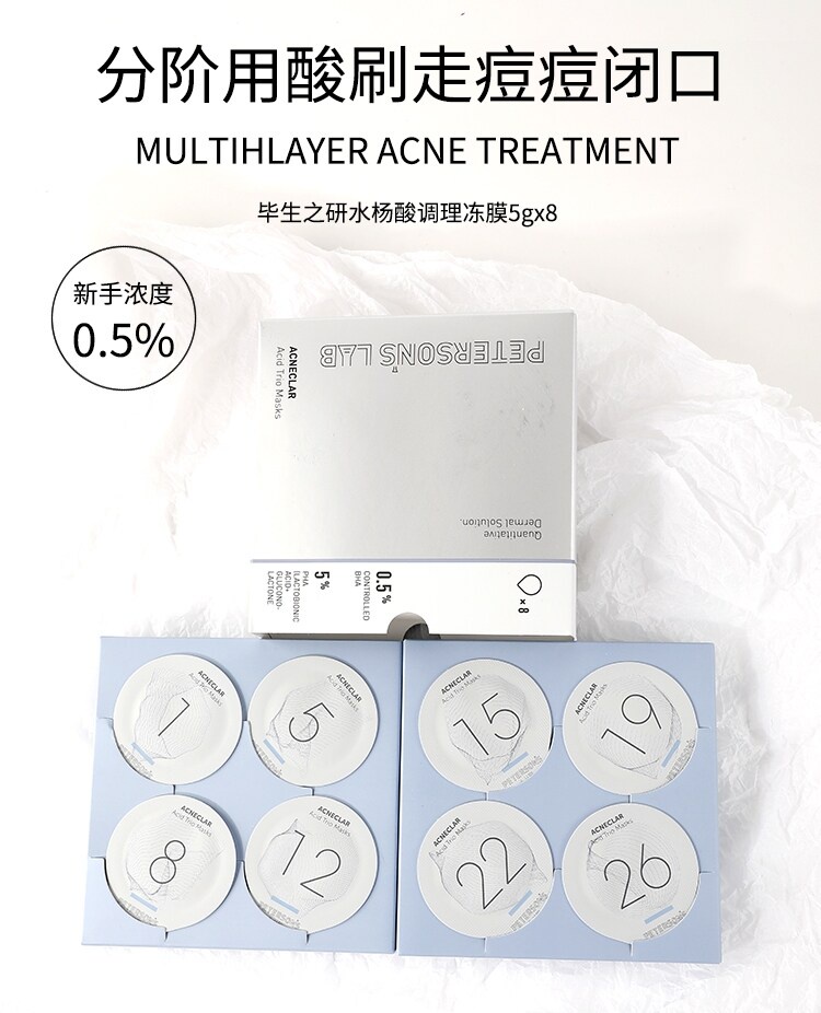 Peterson's Lab Acid Trio Masks 8pcs/box 毕生之研水杨酸涂抹式冻膜 PETERSON'S LAB 刷酸 ...