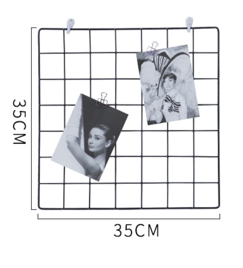 Wall Grid Decor | Bingkai Grid Dinding - Photo Display, Iron Mesh ...