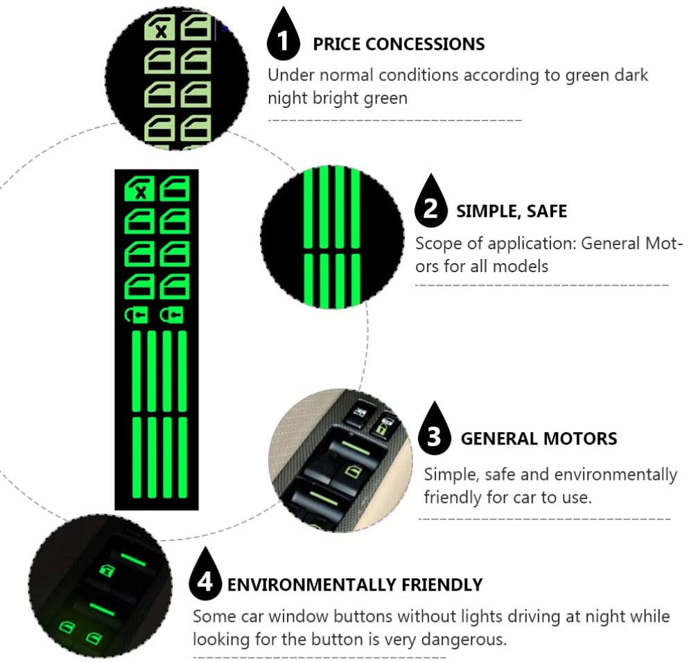 [Ready Stock] Multi-function Button Sticker Circuit Panel Decals Car ...