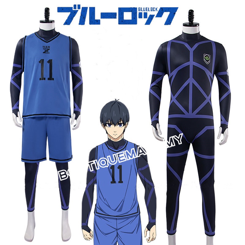 Anime Blue Lock Football Jersey Isagi Yoichi Cosplay Costume Wig Team Z ...