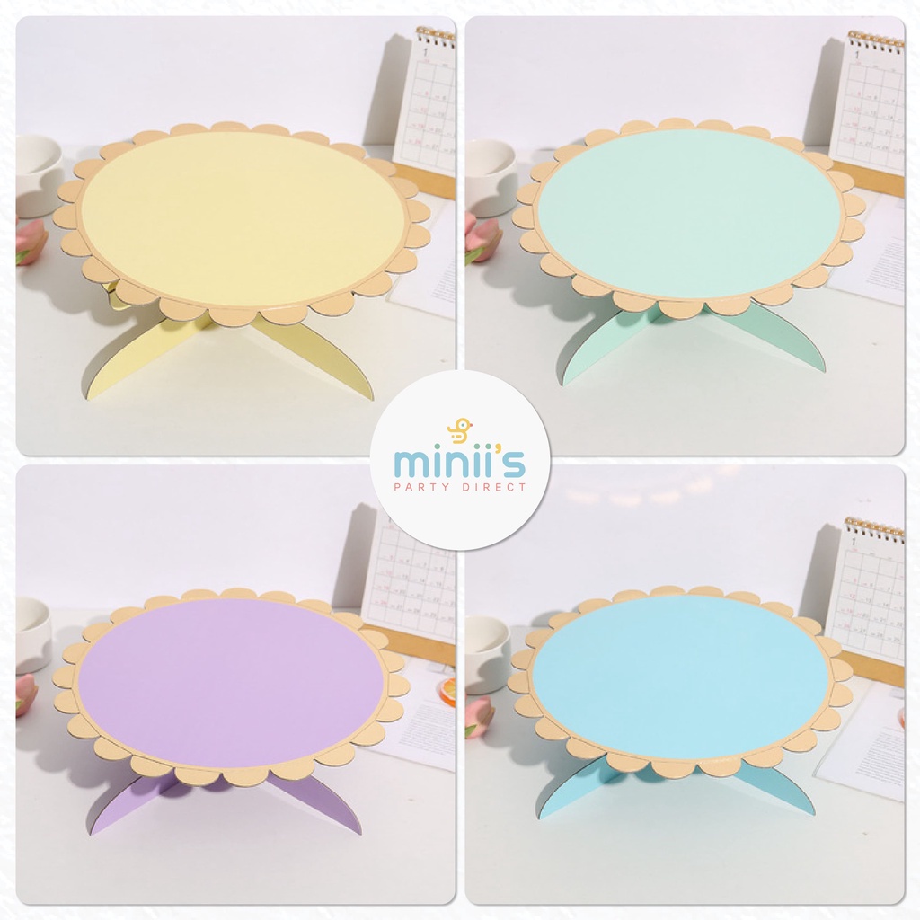Minii S 1 Layer Paper Cake Stand Disposable Cardboard Cake And Cupcake