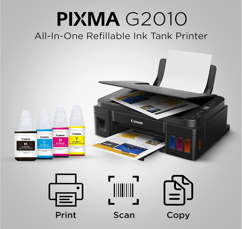 Canon Pixma G2010 All In One Home Use Colour Printer Print/Scan/Copy ...