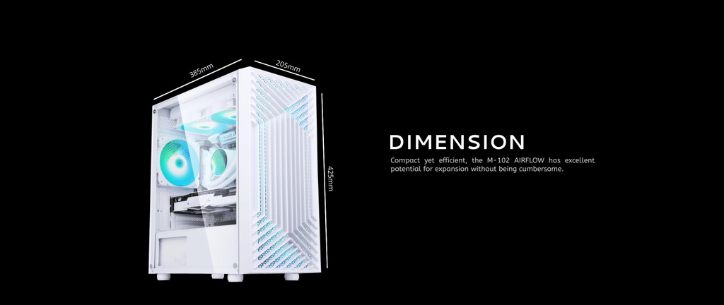 Invasion M-ATX Mini-Tower Case - M-102/M202 (Black/White) | Shopee Malaysia