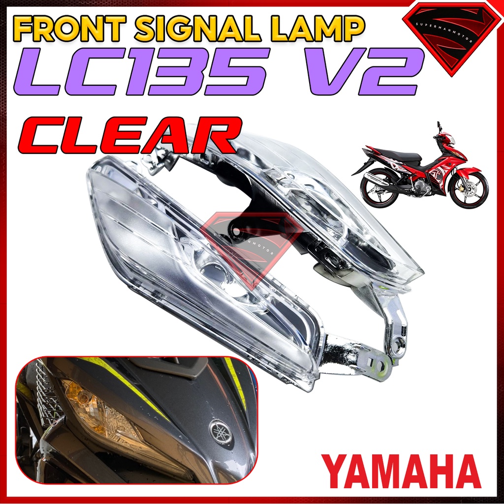 SIGNAL FRONT SIGNAL DEPAN LC135 OLD LC 135 NEW V1 V2 V3 V4 V5 V6 V7 TINTED SMOKE & CLEAR [ 1 SET ...