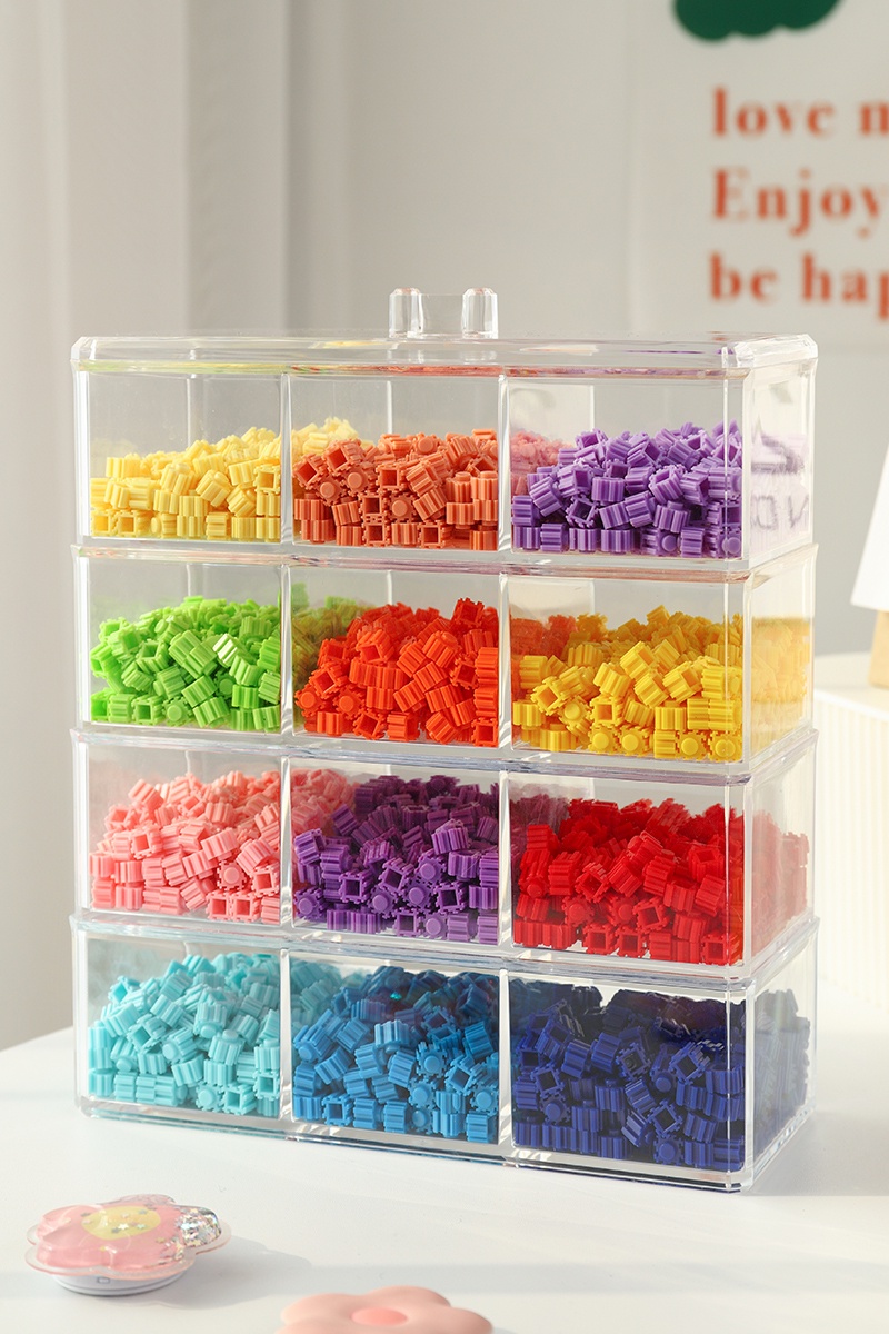 Building Block Toys LEGO Storage Box Display Transparent Stackable ...