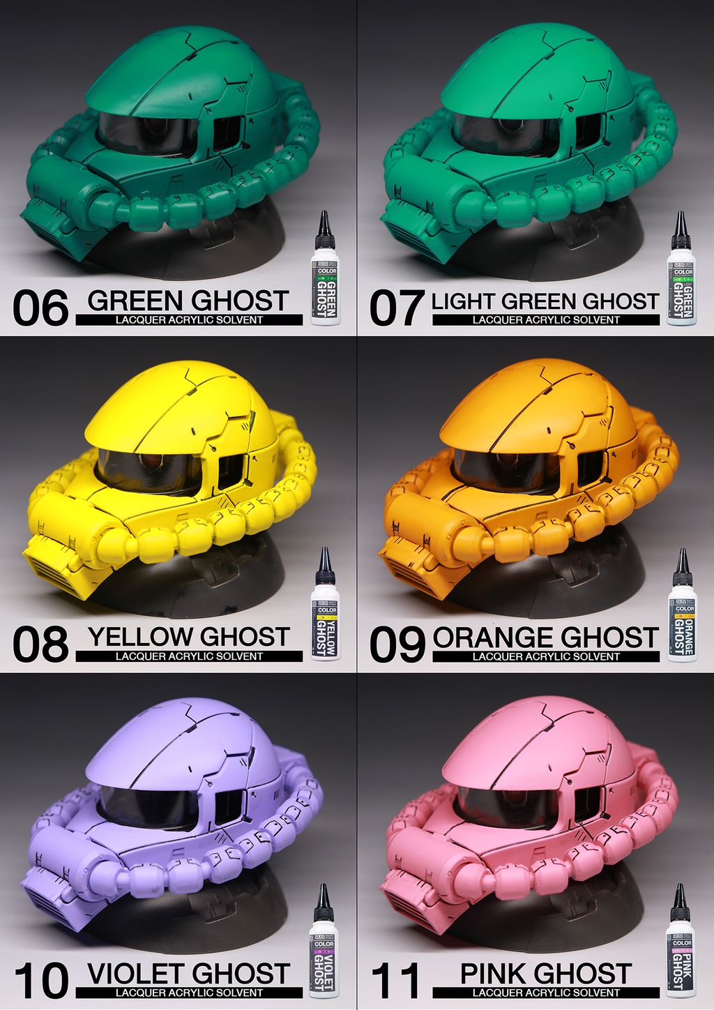 [RADITZ STUDIO] BASIC GHOST GLOSS SERIES Pre-Thinned Paint For Gundam ...