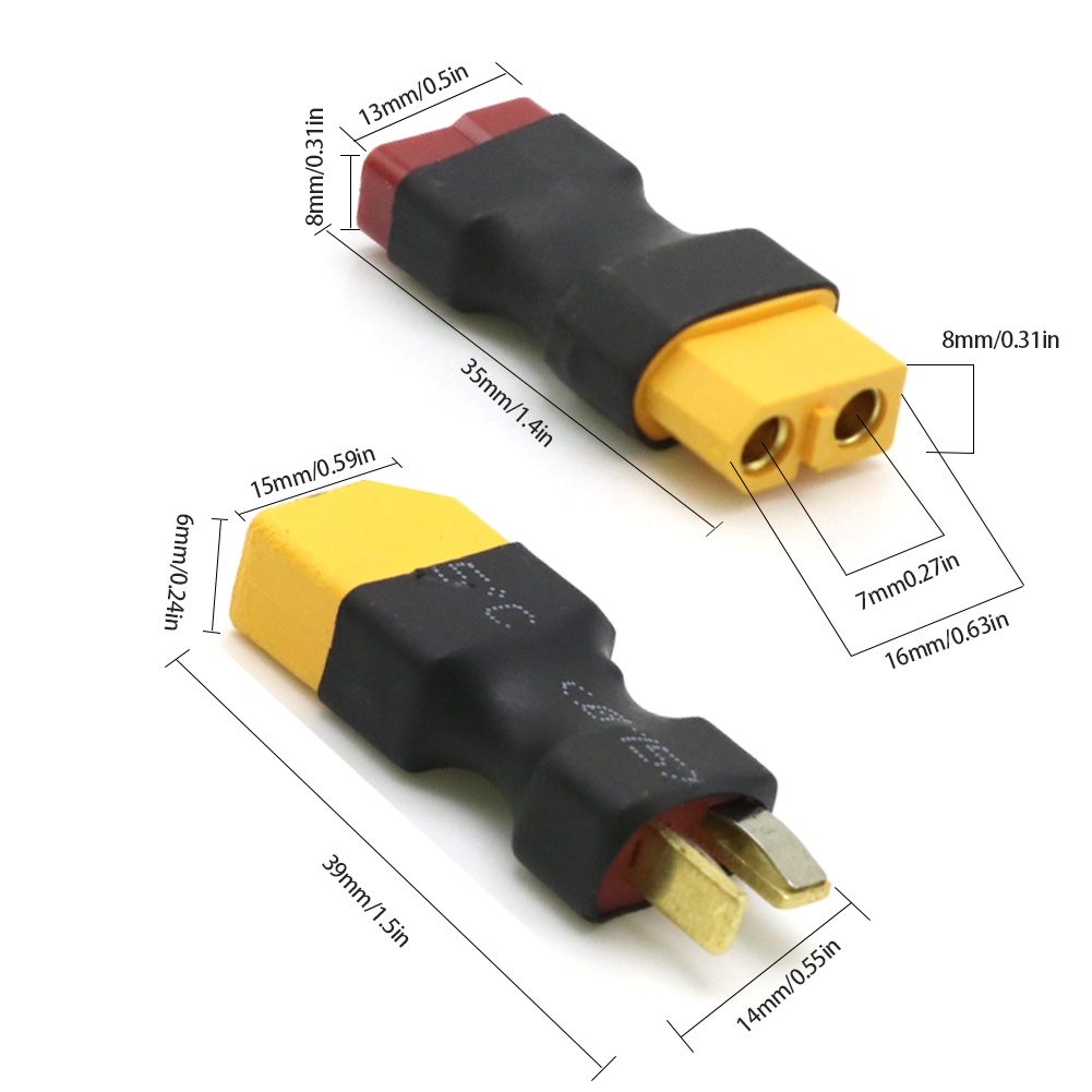 1pcs T Male Plug to XT60 Male / T Female Plug to XT60 Female Adapter ...