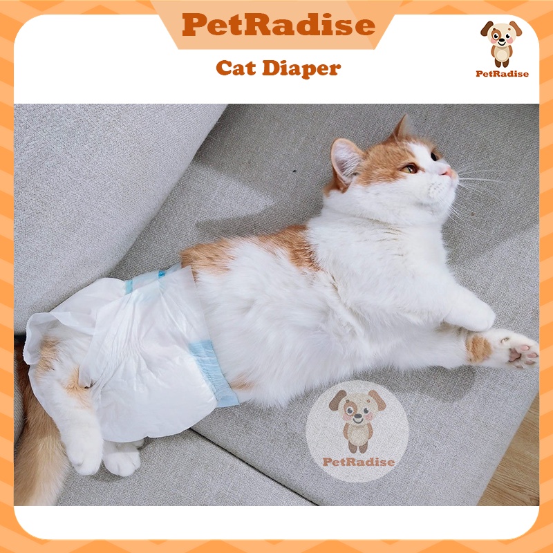 PETRADISE Cat Diaper Cat Diapers Cat Pamper Kucing Pet Diapers Cat Pee ...