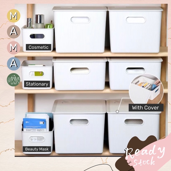 Storage Box With Cover Stackable Compartment Storage Box Organizer ...