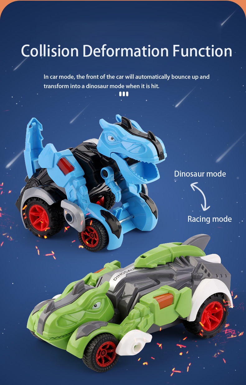 2 In 1 Monster Truck Transformation Car Toy Children Dinosaur Car Toy ...