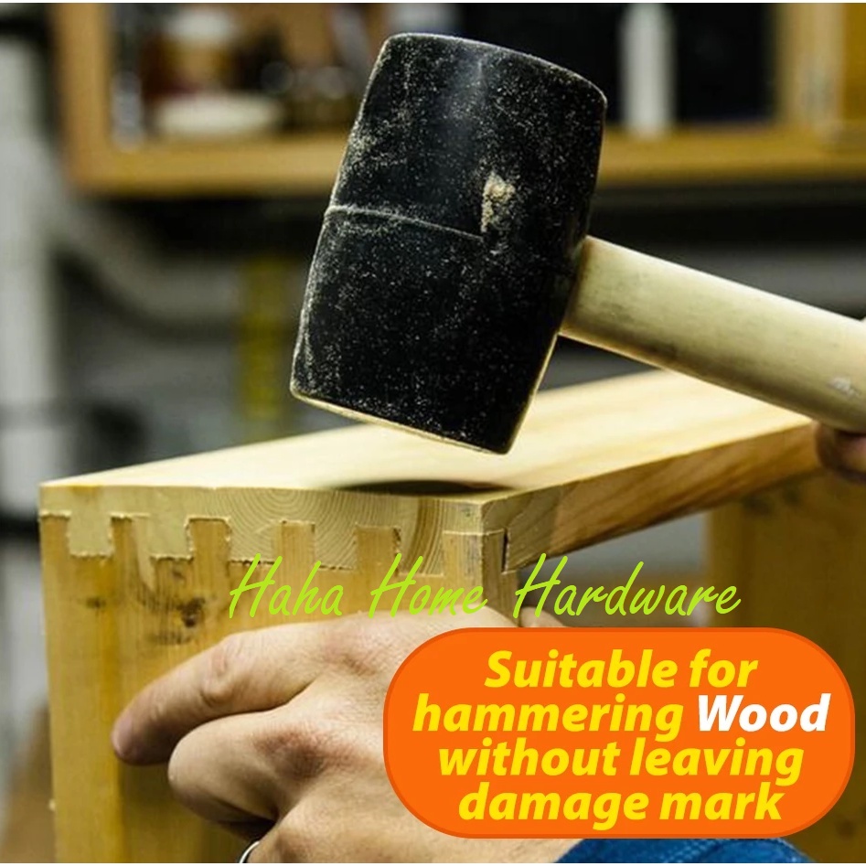 Wood Handle Rubber Mallet Hammer / Hammer Getah 木柄胶槌锤 ~Haha Home ...