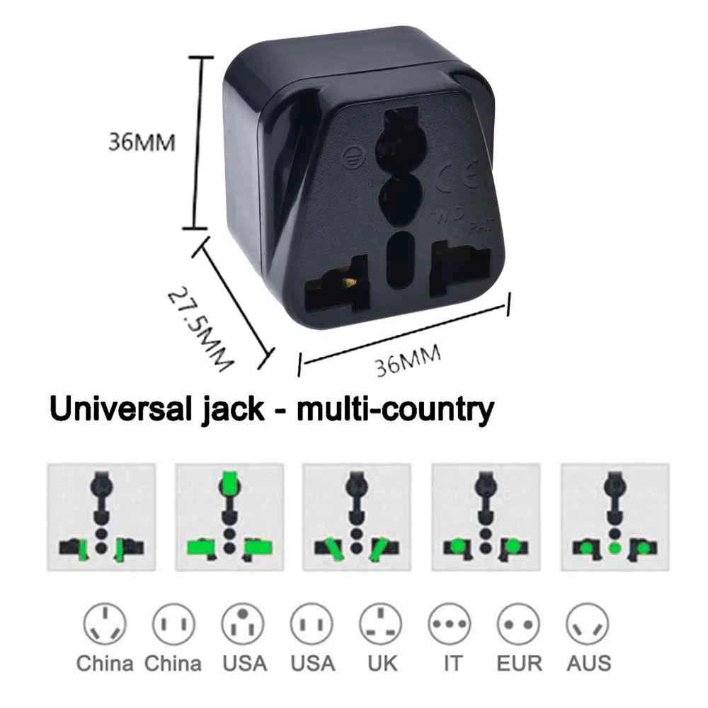 Universal Adapter Adaptor China Plug 2 Pin to 3 Pin Plug converter ...