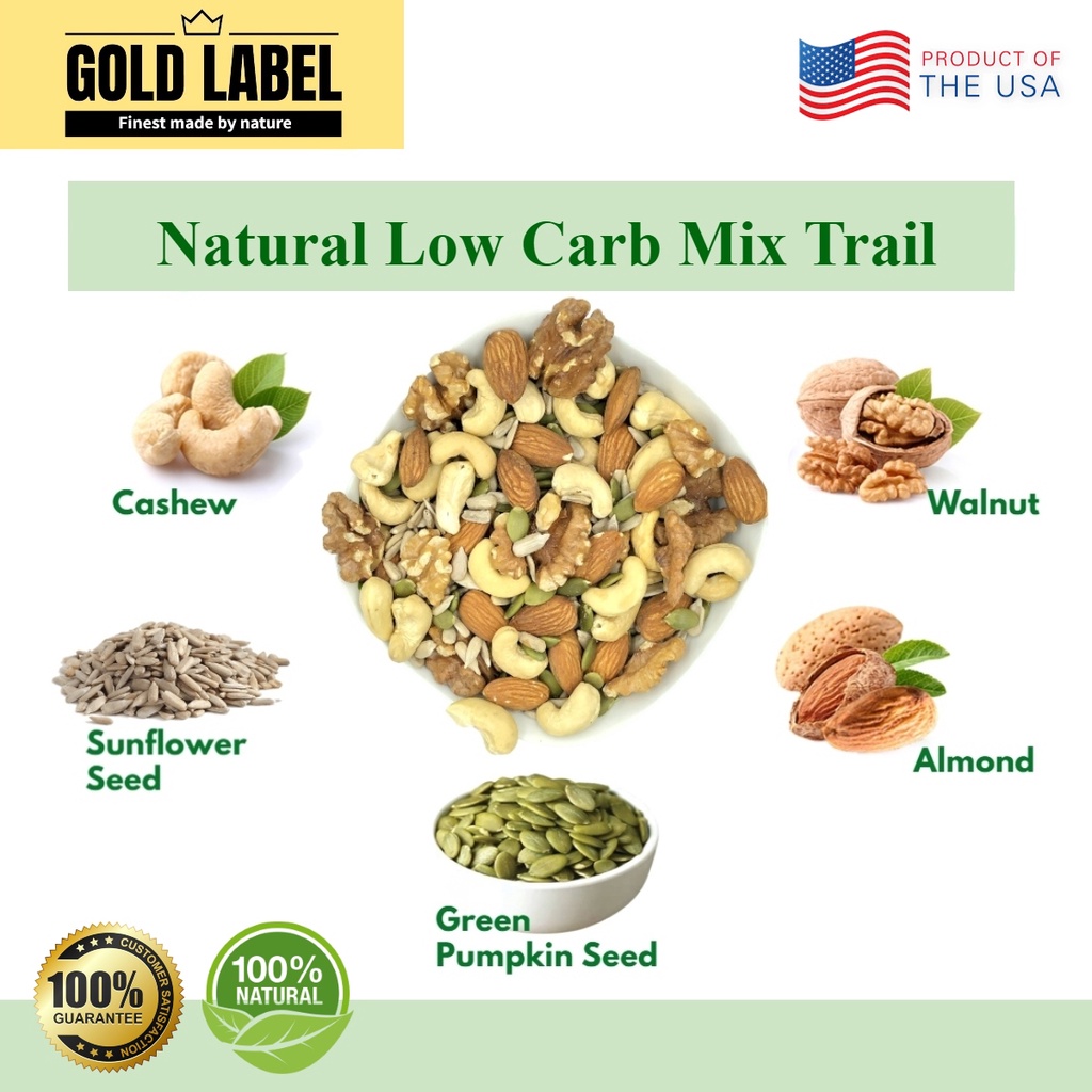 Gold Label Premium Natural Low Carbohydrate Trail Mix 400g | Shopee ...