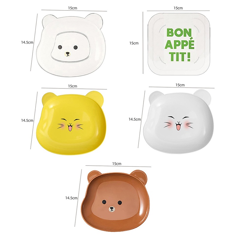 1pcs Cute Bear Shaped Plates Dried Fruit Cake Dessert Snacks Dish ...