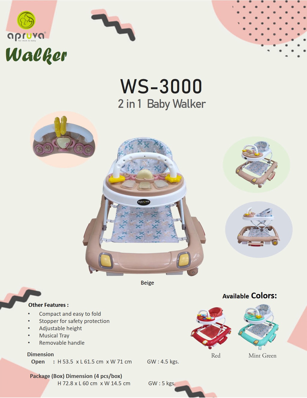Apruva 2 in 1 Walker and Rocker (WG-3000) | Shopee Malaysia