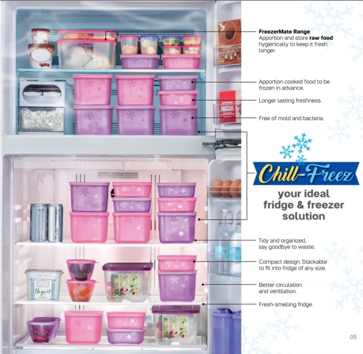 PURPLE/ RED: Tupperware Chill freez set (Snowlfakes chill freeze set ...