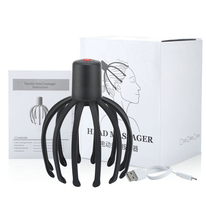 Octopus Head Neck Scalp Massager Electric Head Massager Release Stress ...