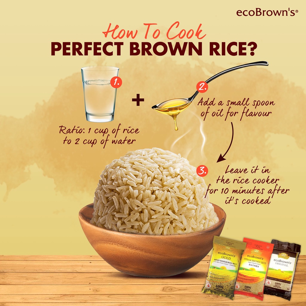 Eco Brown Rice Original Steam Multigrain Vacuum Pack Gluten Free Zero ...