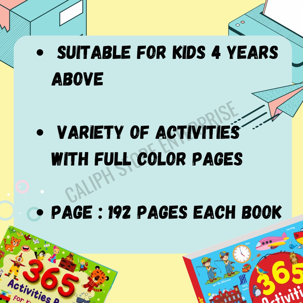 365 Activities Book For Kids Maze Match Coloring Joint Dot Counting ...