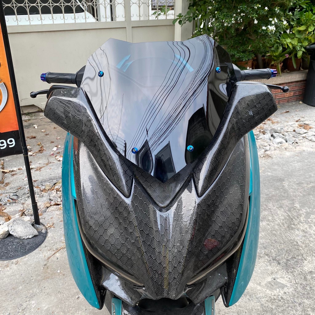 Xmax V1 250 Windshield bentuk love,L1 black smoke,blue smoke,clear ...