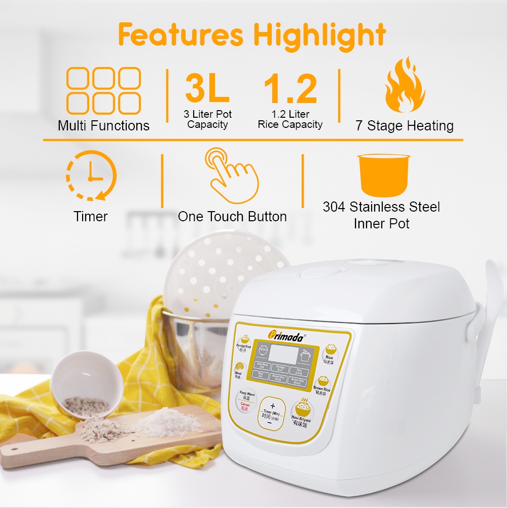 Primada Smart Rice Cooker PSCL301 | Shopee Malaysia