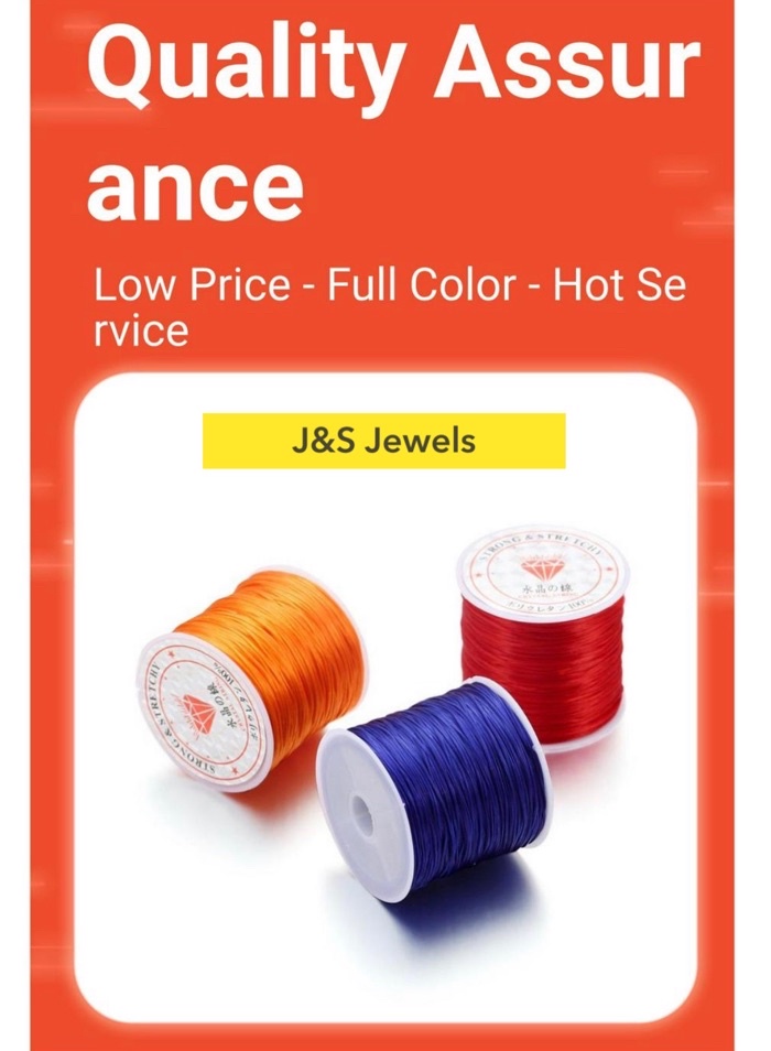 🧵Good Quality【顏色最豐富】高檔日本彈力蠶絲線 DIY Elastic Cord / Thread | Benang ...