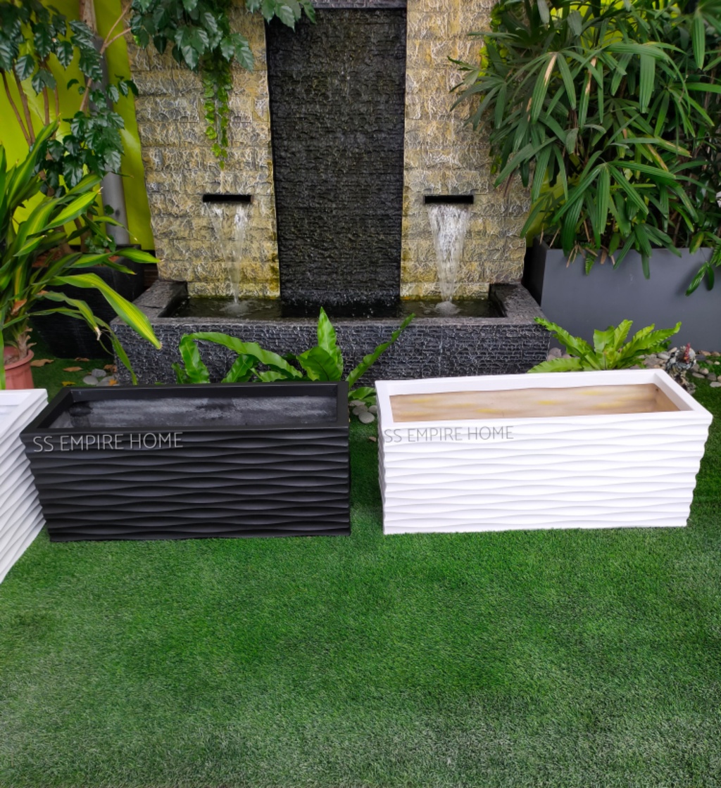 RUDI PB3 ALL Waves Planter Box Fiberglass Flower Pot Pasu Bunga Garden ...