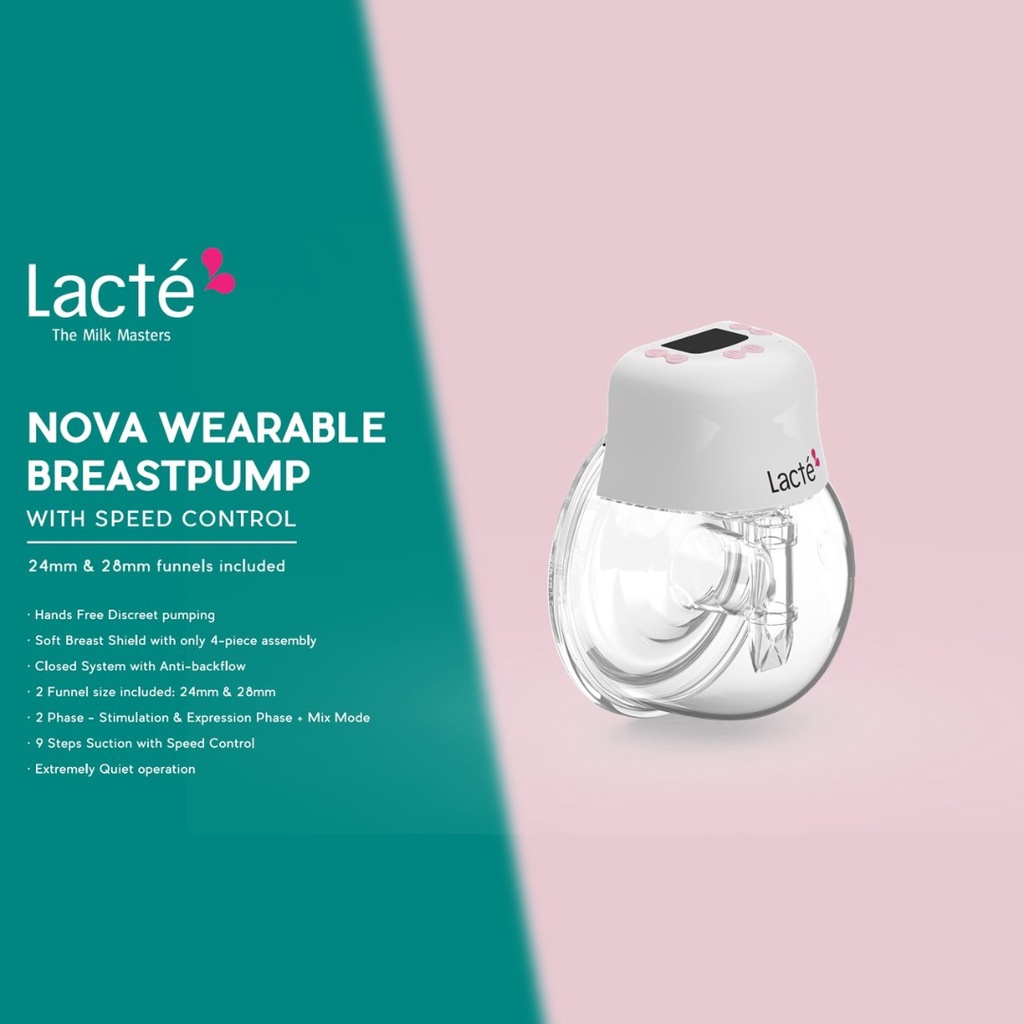 Lacte Pump Susu Nova Hands Free Wearable Breast Pump With Rechargeable ...