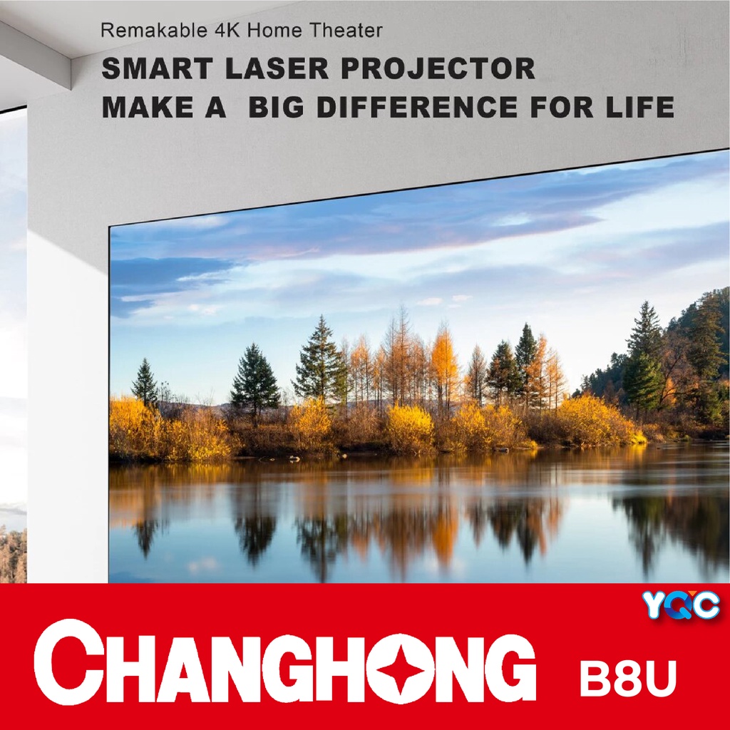 [Ready Stock] Changhong B8U Laser Projector 4K 3D Home Theater Android ...