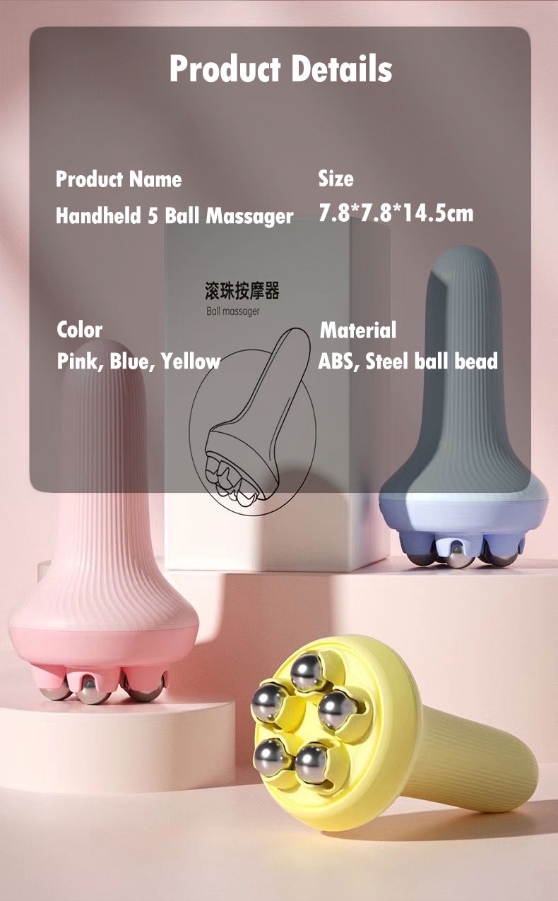 Massage Roller 5-Bead Ball Massager Multifunctional Professional ...