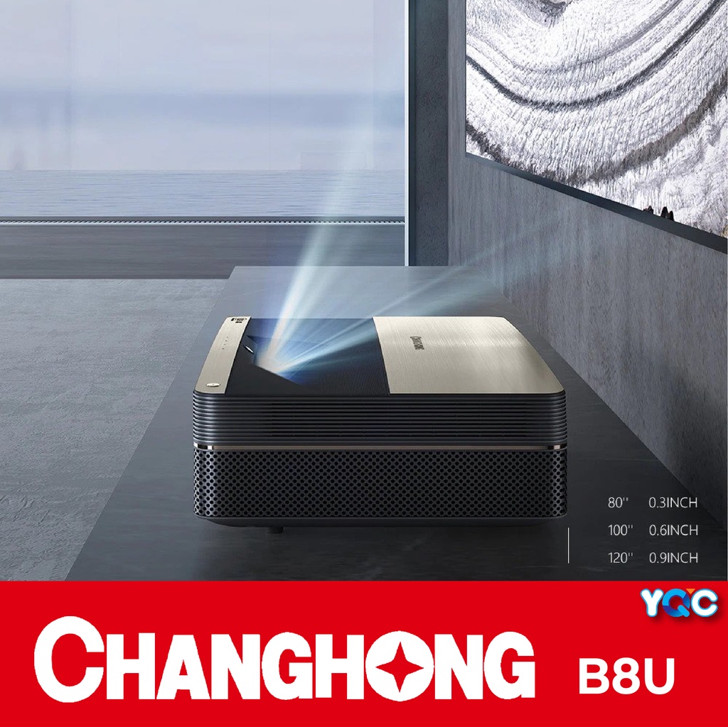 [Ready Stock] Changhong B8U Laser Projector 4K 3D Home Theater Android ...