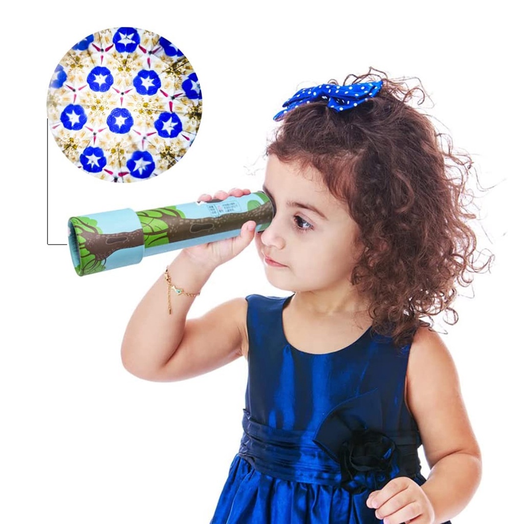 Realeos Kaleidoscope Kaca Corak Polygonal Mirror Rotating Scope Kid ...