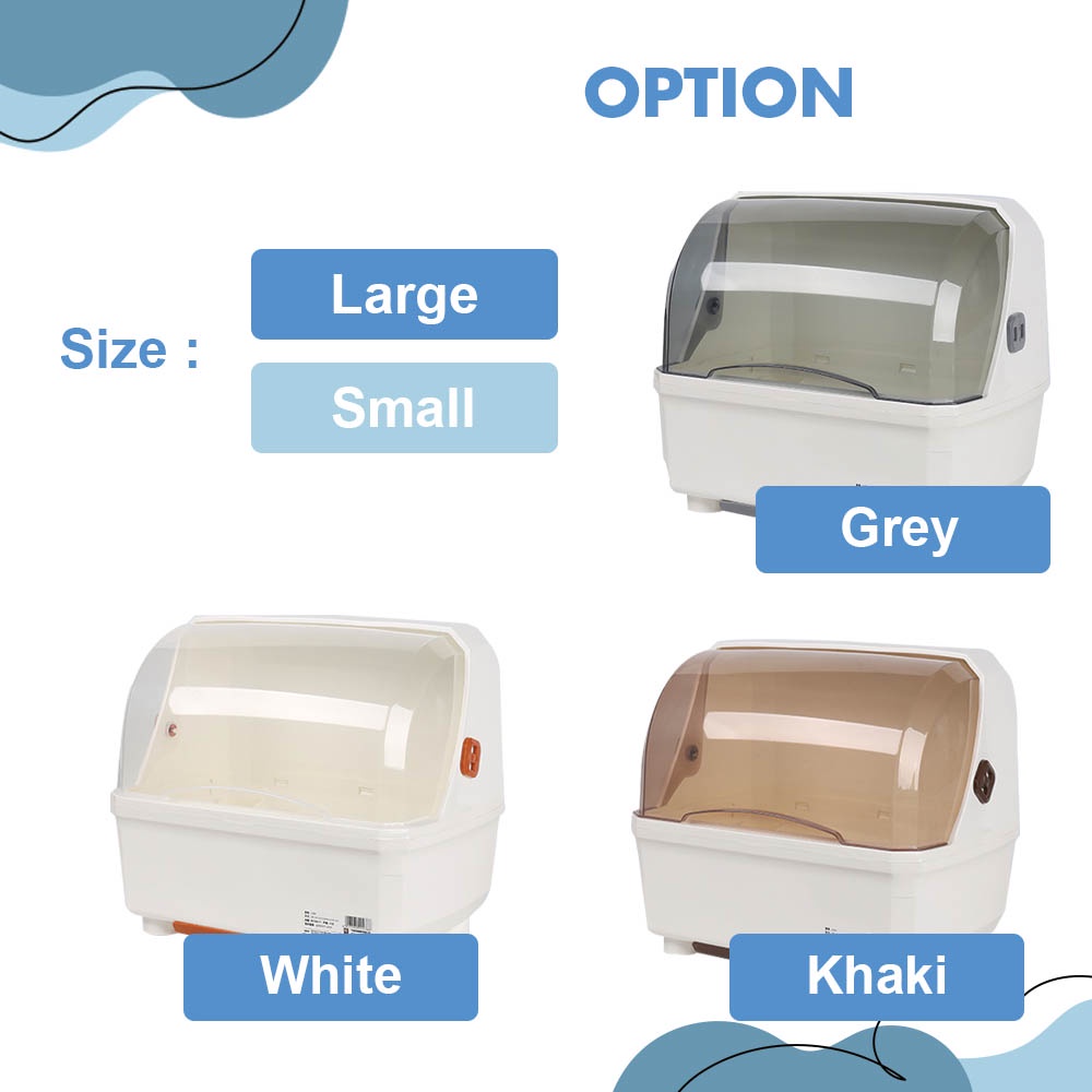 Encora Kitchen Rack Dish Storage Box With Cover Dish Drainer Rack Bekas ...