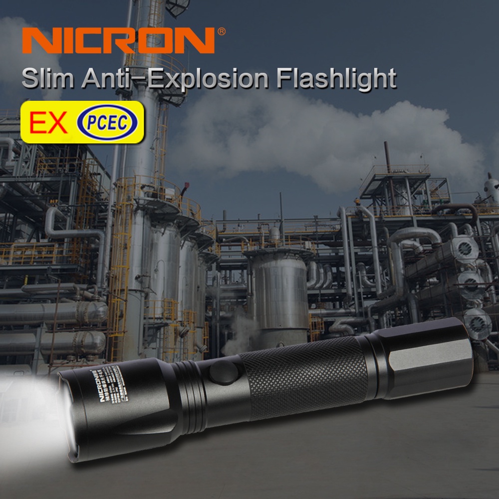 NICRON LED Flashlight EXB90 Rechargeable Explosion Proof 200LM ...