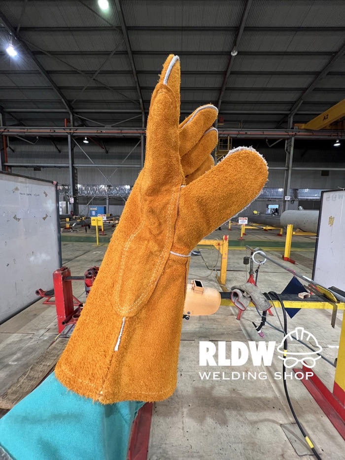 sarung tangan welding SMAW/MIG Sarung tangan kulit lembu welding gloves ...