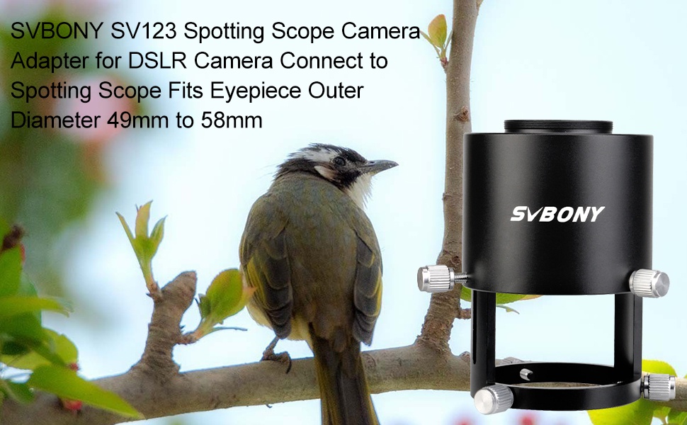 SVBONY SV123 Adapter for Camera Connect to Spotting Scope with T Ring ...