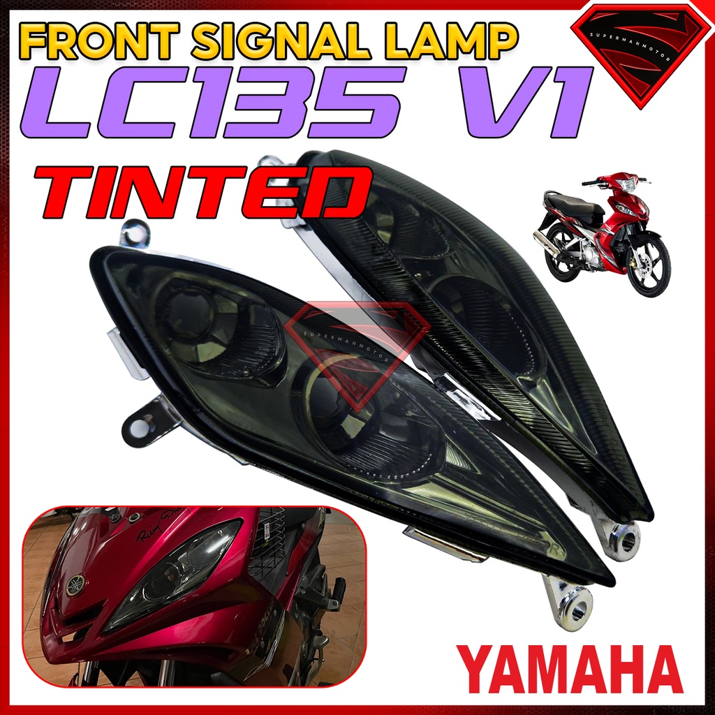 SIGNAL FRONT SIGNAL DEPAN LC135 OLD LC 135 NEW V1 V2 V3 V4 V5 V6 V7 TINTED SMOKE & CLEAR [ 1 SET ...